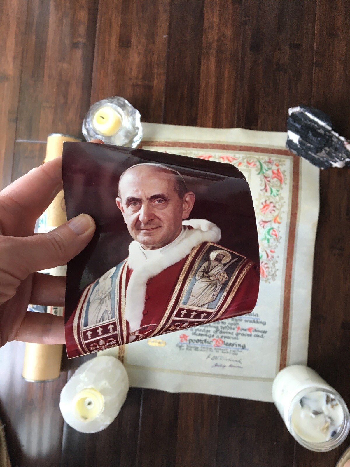 Pope Paul VI 6 Papal Blessing 1967 Parchment for Wedding W/ Original ...