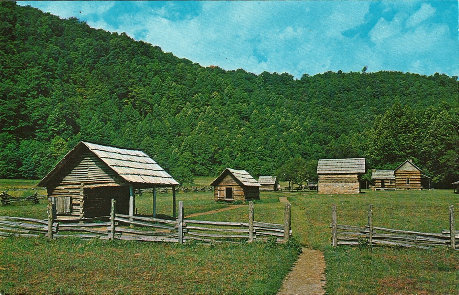 Vintage Postcard Pioneer Farmstead Great Smoky Mountains TENNESSEE | eBay