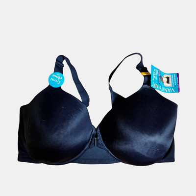 Vanity Fair Full Figure Smooth Back Front Close Bra Womens Black 76384 ...