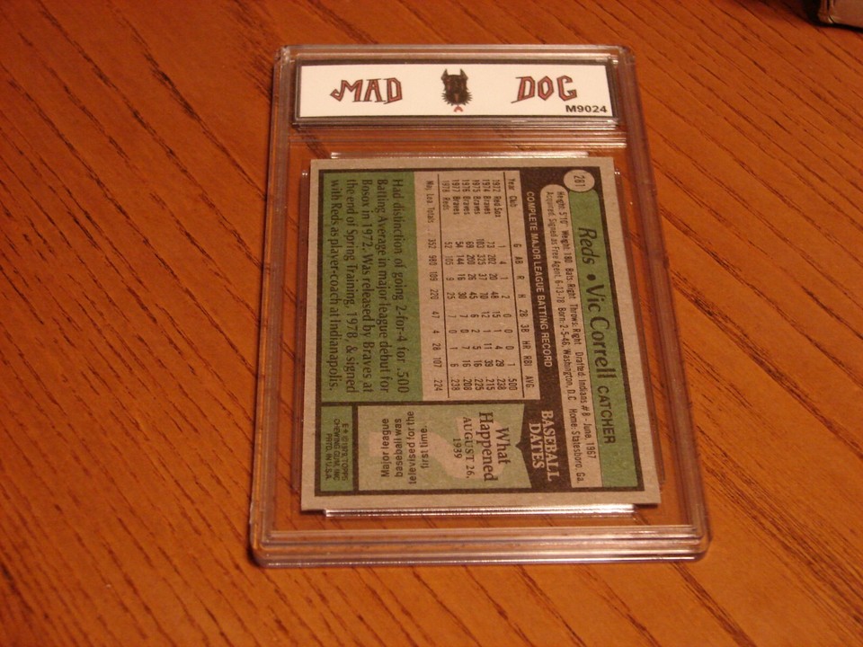 VIC CORRELL****1979 TOPPS---MINT 6****Set BREAK----REDS****Mad Dog ...