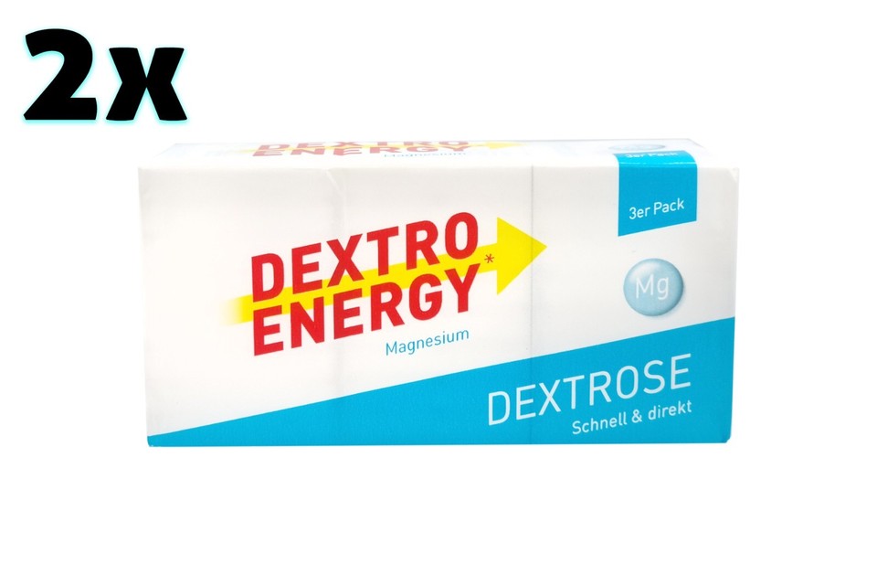 2x 3-Packs Dextro Energy Magnesium 276g / 0.5lbs total dextrose from ...
