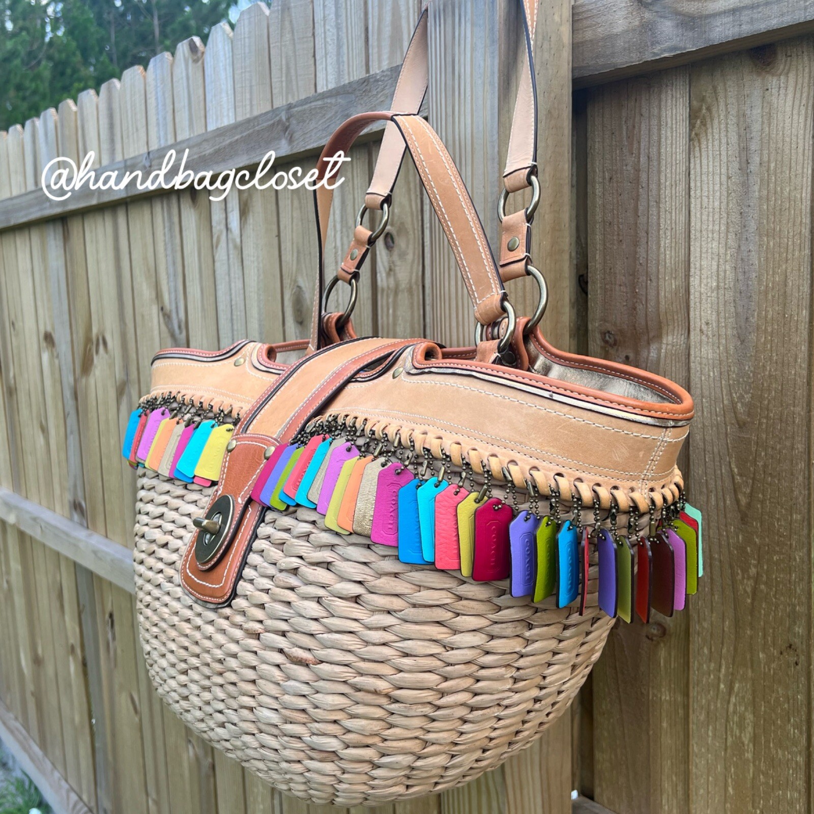 Coach Hangtag Lily Straw Legacy Basket Tote Limited Edition 65th ...