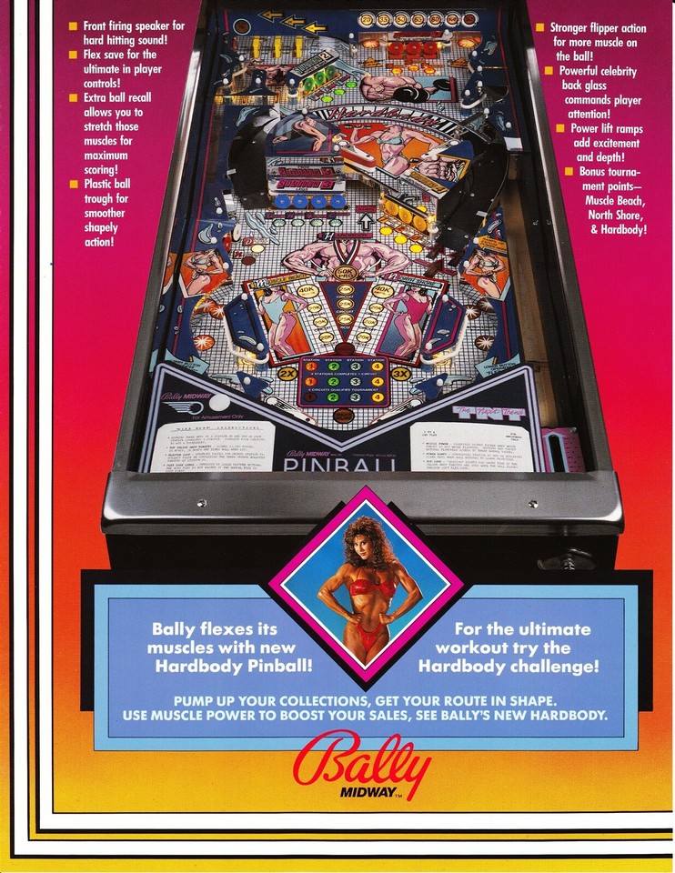 Hardbody Pinball Flyer Mint / Brochure / Ad Hard Body | eBay
