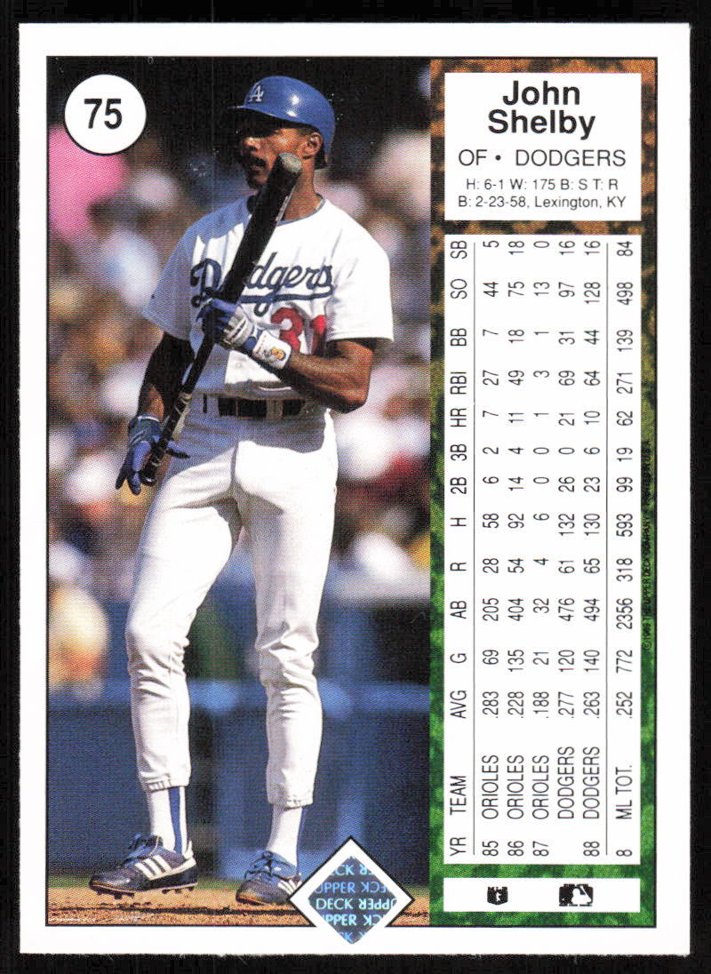 1989 Upper Deck - #75 John Shelby for sale online | eBay