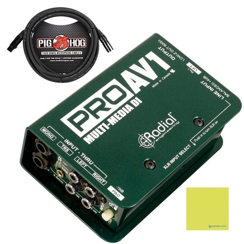 Radial Engineering ProAV1 Passive Multimedia Direct Box Bundle w/Pig ...