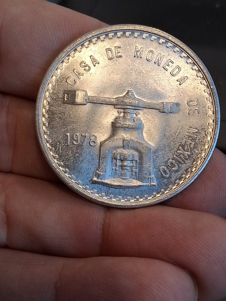 Mexico Una Onza Troy 1978, Casa de Moneda 1 Oz ASW Silver Coin, KEY ...