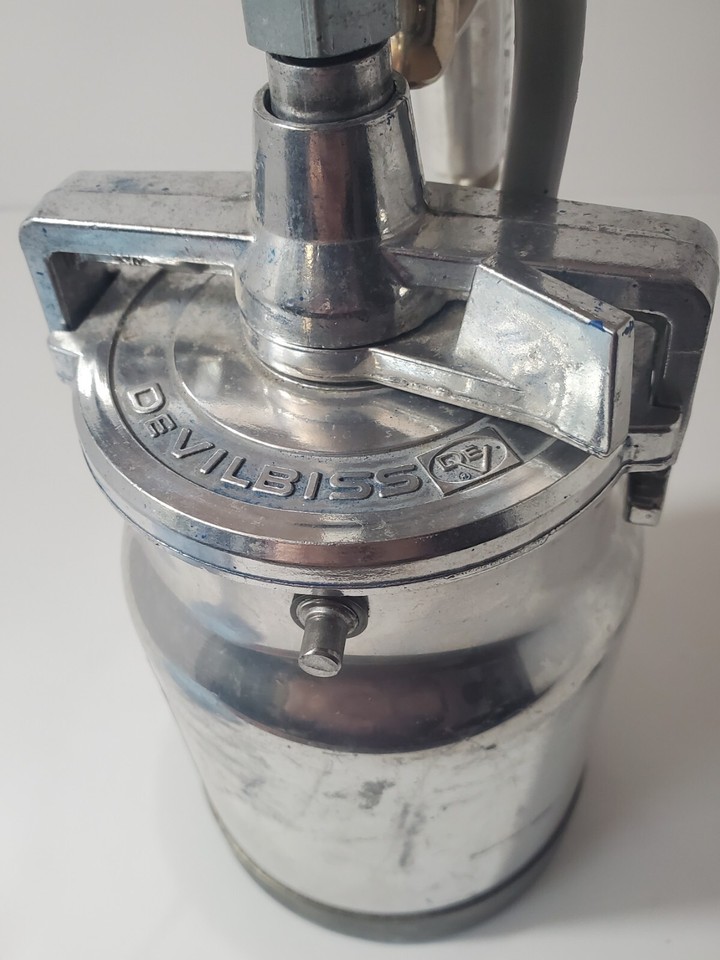 DeVilbiss JGHV-520 Pressure Paint Spray Gun with Devilbiss #12 Air Cap and Can | eBay