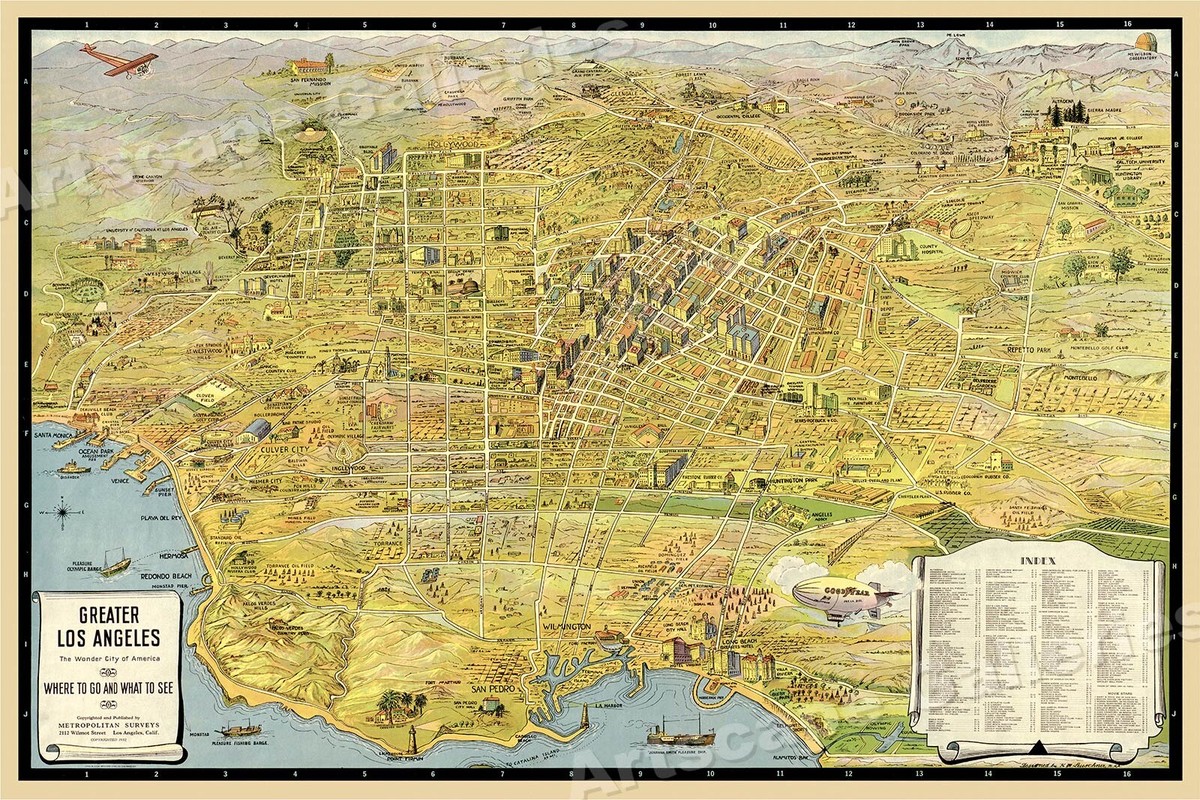 Los angeles main attractions map 60 photos - Morilly.com
