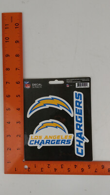 New NFL Die-Cut Decal UV resistant Stickers 3-Pack Los Angeles Chargers ...