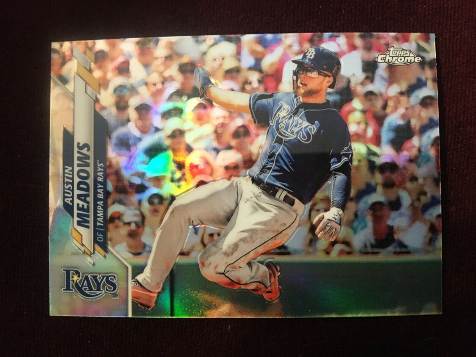 2020 Topps Chrome Base Refractor Rays Austin Meadows Baseball Card #113 ...