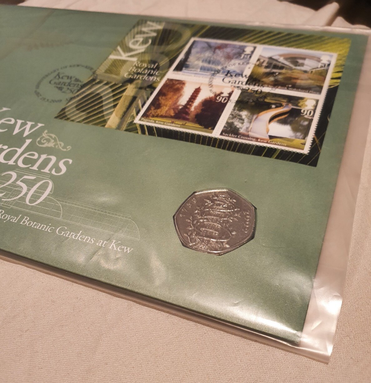 Fifty Pence 50p 2009 - Kew Gardens First Day of Issue PNC Stamp Cover ...