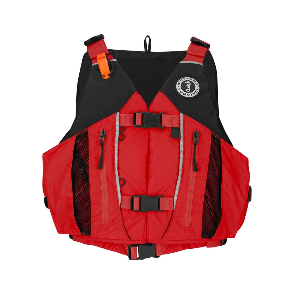 Mustang Survival MV807N MS Solaris High Back Adult Kayak PFD Red Life ...