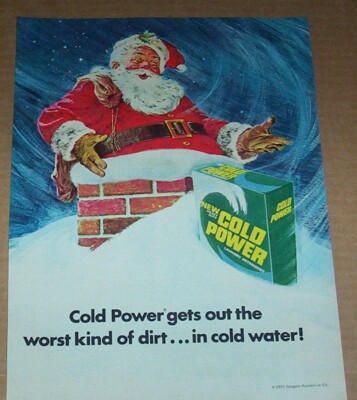 1971 print ad -Cold Power Laundry soap SANTA CLAUS Colgate-Palmolive ...