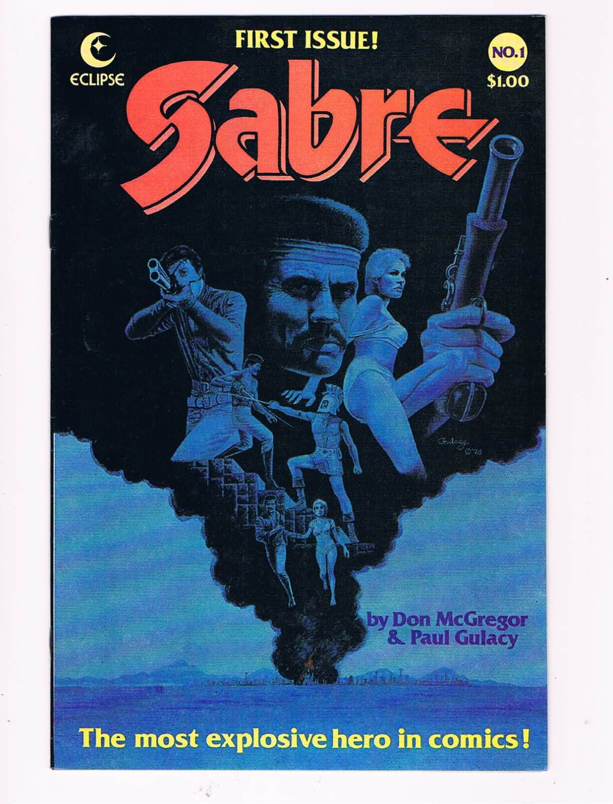 Sabre #1- Paul Gulacy, Eclipse 1982 VF+ | eBay