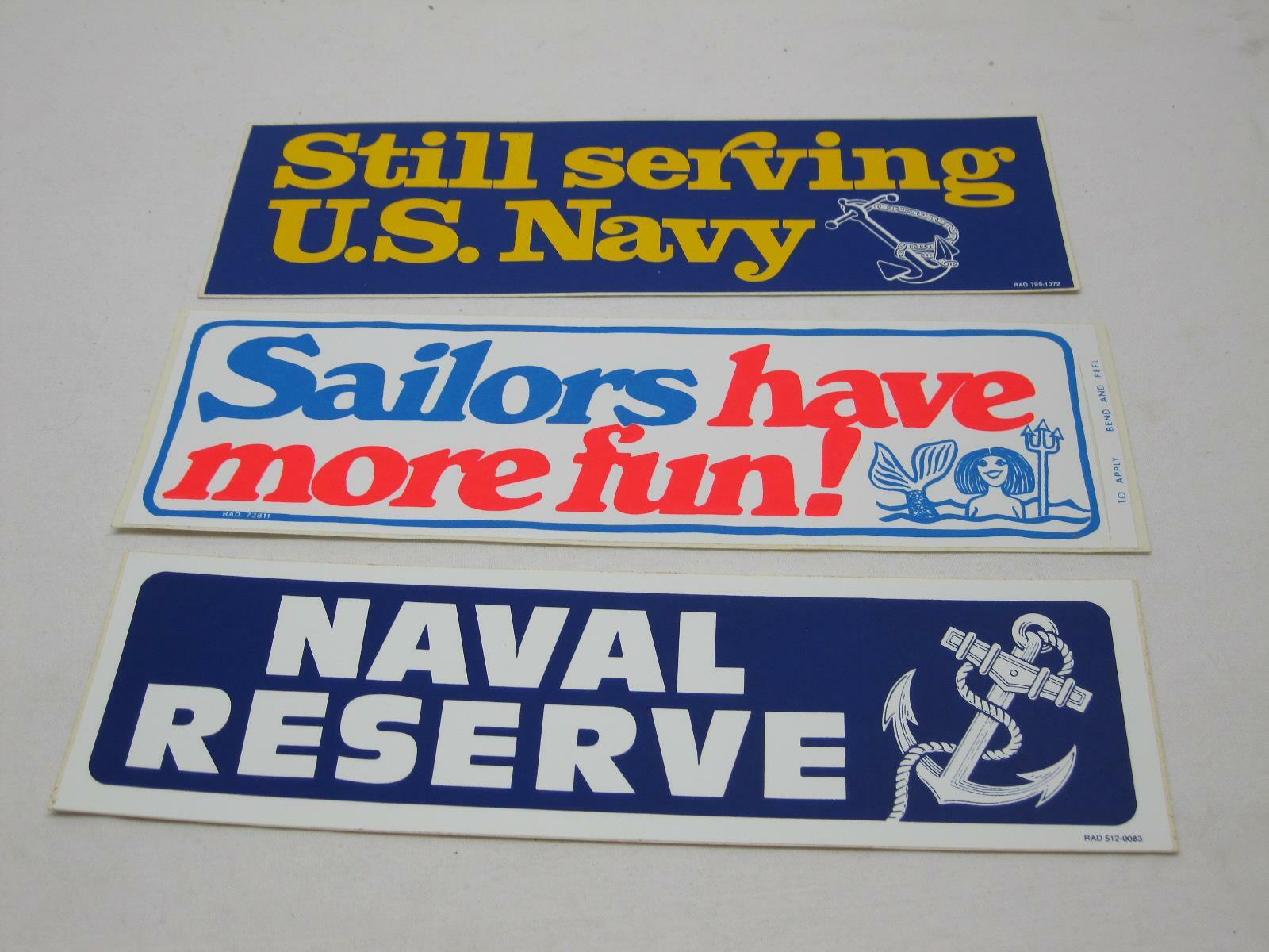 Bumper Stickers Sailors Have Fun US Navy Military Naval Reserve Ship ...
