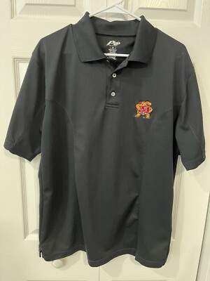 P2 University of Maryland Terrapins Polo Golf Shirt Size M Gently Used ...