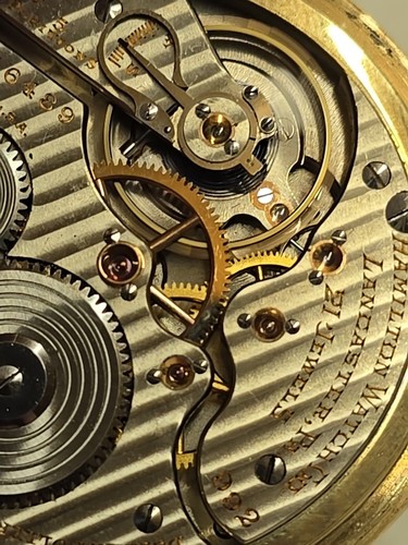 Antique Hamilton 21j 16s 992 Double Roller Pocket Watch Wadsworth 14k ...