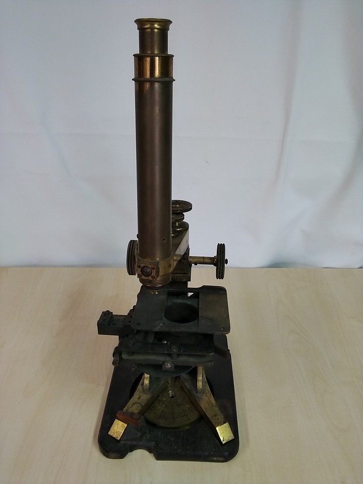 Antique Andrew Ross Optician London Monocular Brass Microscope In ...