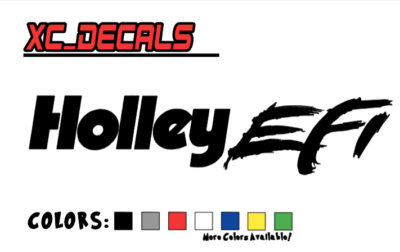 Holley EFI (x2) Pair Decal Sticker Graphics Logo Fuel Injection Intake ...