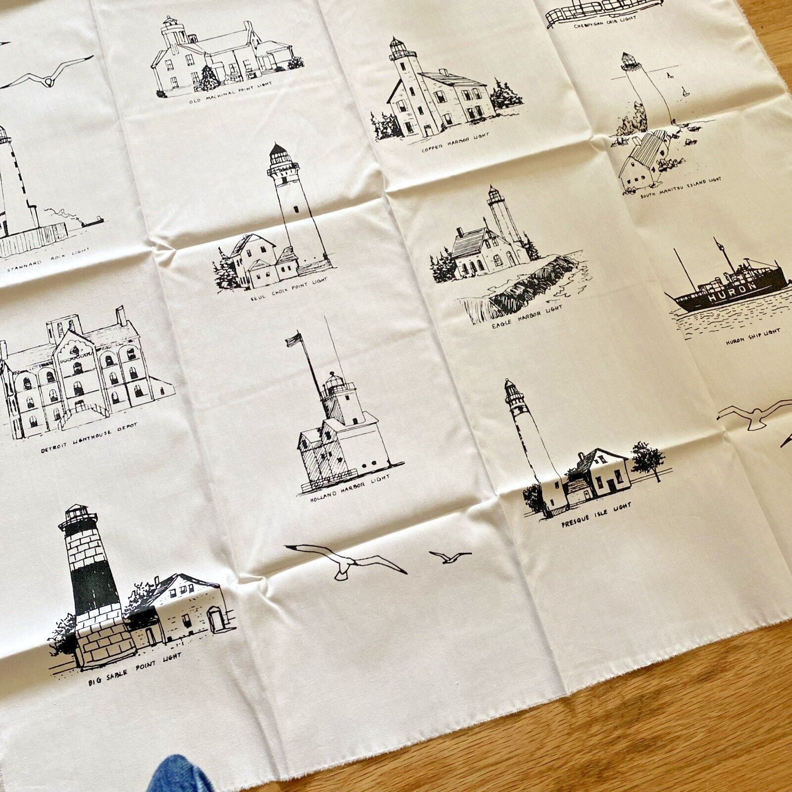 11 Light Houses Fabric Panel Art by Gary Balowski and D J Mitchell 22 ...