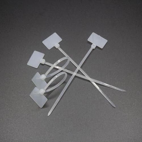 Plastic Cable Tie With Outer Label 100 Pcs Write on Tags Wire Zip Ties ...