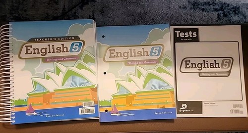 Bob Jones 5th grade English teacher book, Student Workbook And Tests | eBay