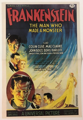 BORIS KARLOFF - COLIN CLIVE - POSTER REPRODUCTION AFFICHE CINEMA (30 x ...