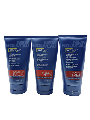 Matrix Men Firm Fix Gel Extra Strong Hold Styling Gel 5.1 OZ Set of 3 ...
