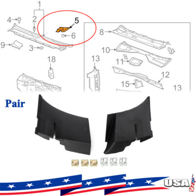 For Tahoe Yukon Suburban Escalade 25820729/730 Air Inlet Cowl Grille ...