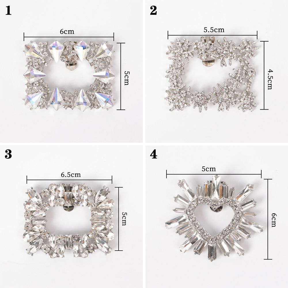 Crystal Bride Charm Buckle Shoes Decorations Shoe Clip Charms Jewelry ...