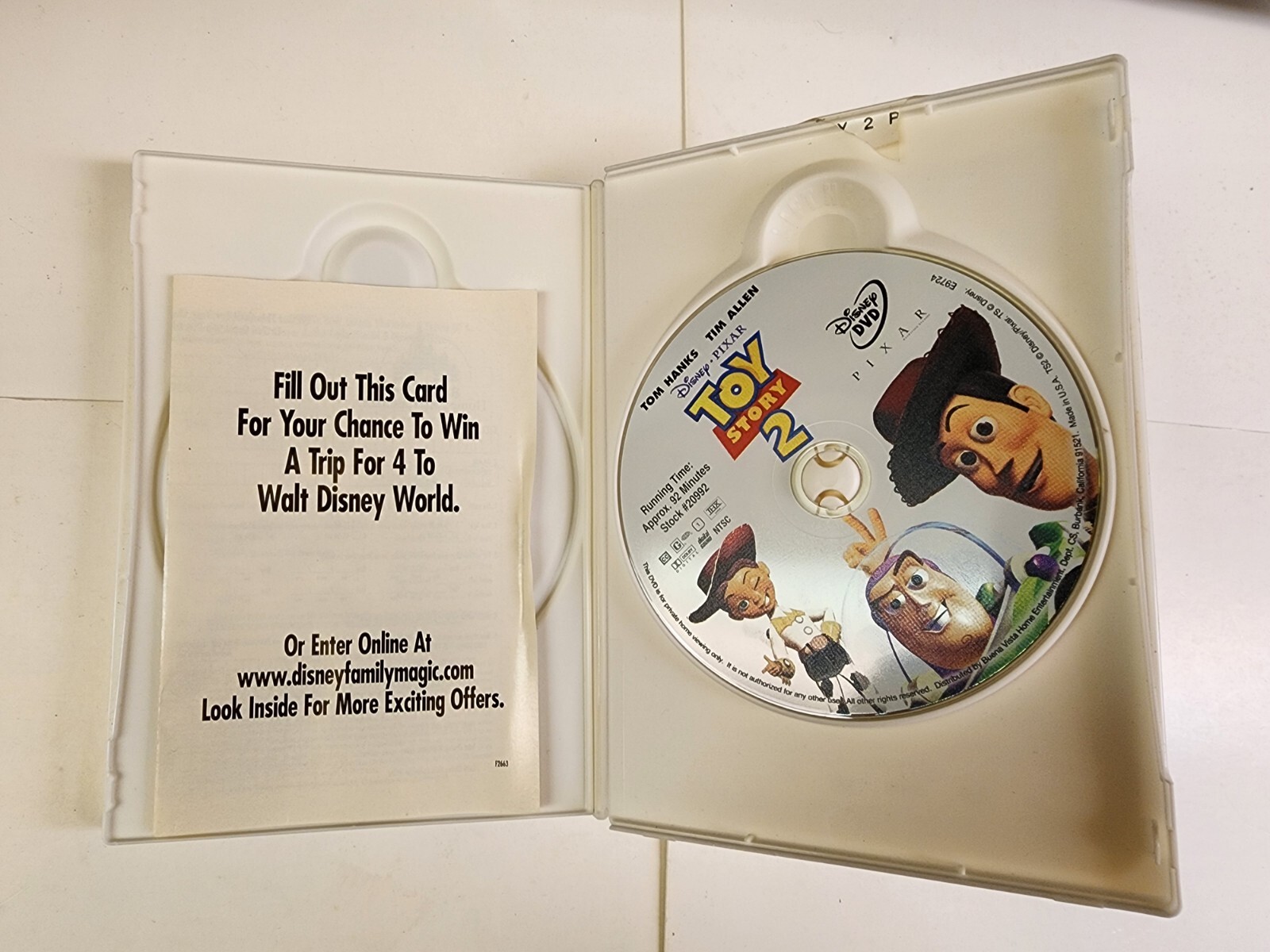 DISNEY DOUBLE FEATURE - Toy Story/Toy Story 2 (DVD, 2000, 2-Disc Set ...