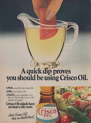 Crisco Oil Vintage 1979 Magazine Print Ad Page Salads Vegetables Quick ...