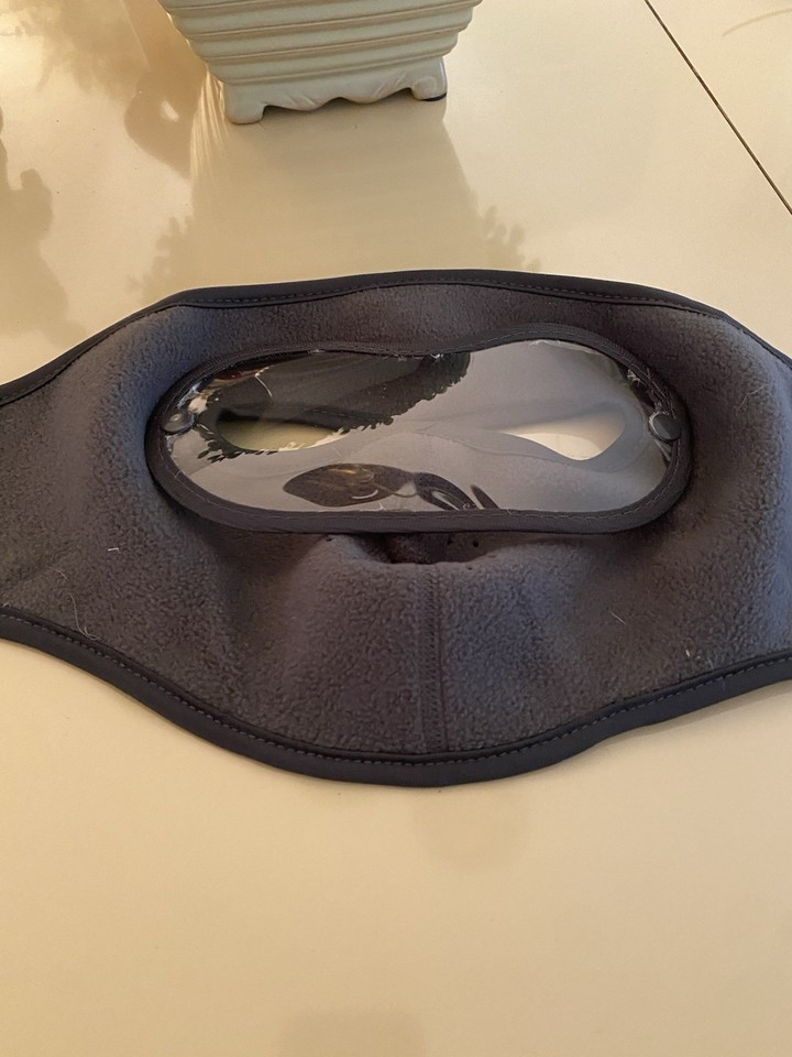 Motorcycle Face Mask Ear & Eye Cold Protector Warm Winter Fleece One Sz ...