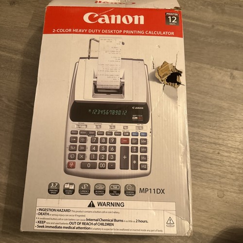 New - Canon MP11DX-2 Printing Calculator Black/Red Print 3.7 Lines/Sec ...