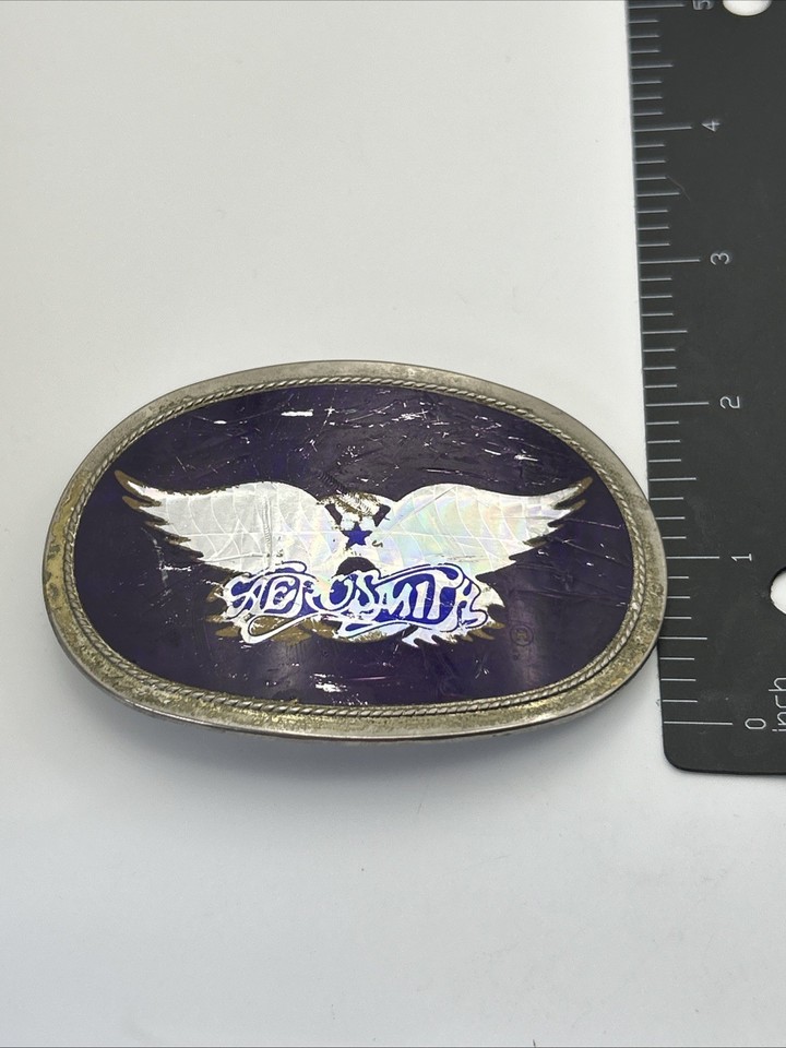 AEROSMITH METAL PRISM VINTAGE 1978 PACIFICA COLLECTIBLE BELT BUCKLE ...