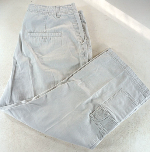 Carribean Joe Womens Cropped Capri Pants Size 12 Cotton 34x19 Off White ...