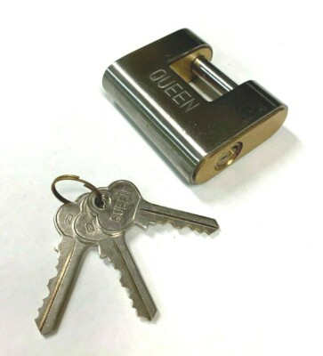 QUEEN 70 mm ( 2-3/4") MONOBLOCK PADLOCK - PROTECTED SHACKLE-KEYED ...