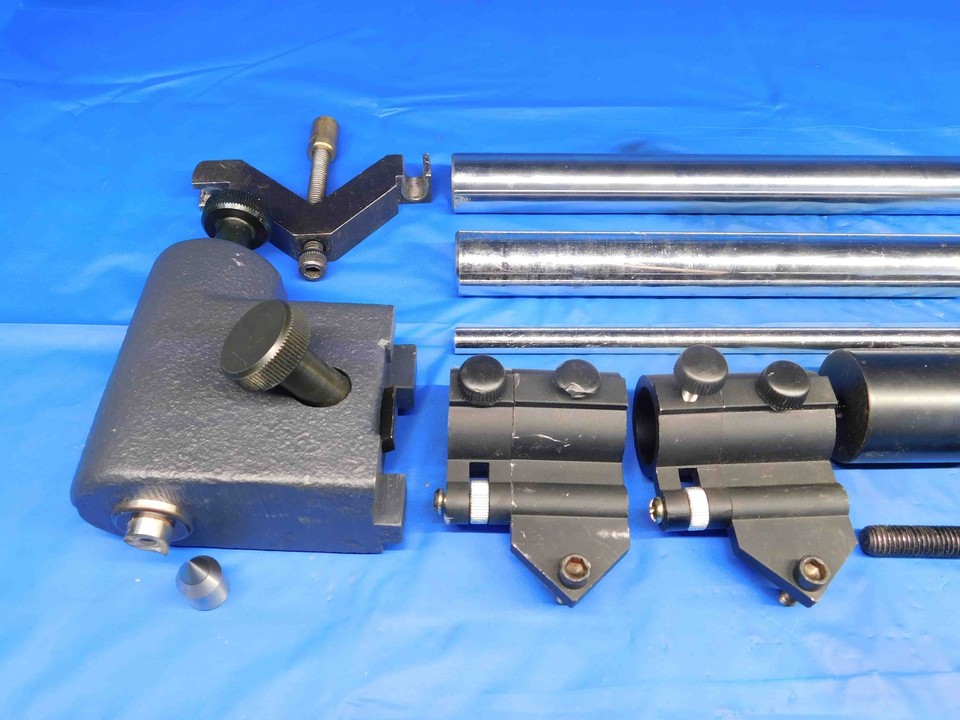 LOT OF LATHE TOOLING PARTS ADJUSTABLE CENTER TAILSTOCK RODS MACHINIST ...