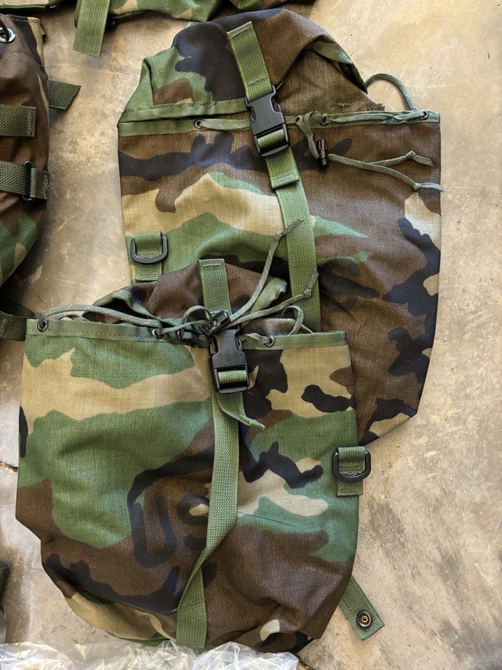 NOS Molle II Woodland Large Ruck Frame Backpack FLC Rifleman pouches ...