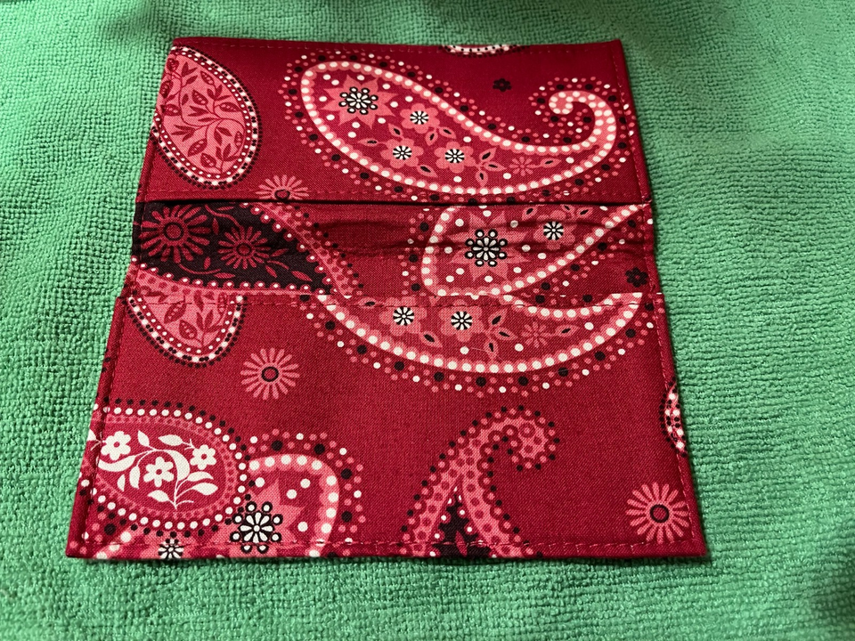 NOS Vera Bradley Checkbook Cover Mesa Red paisley flowers Check Book | eBay
