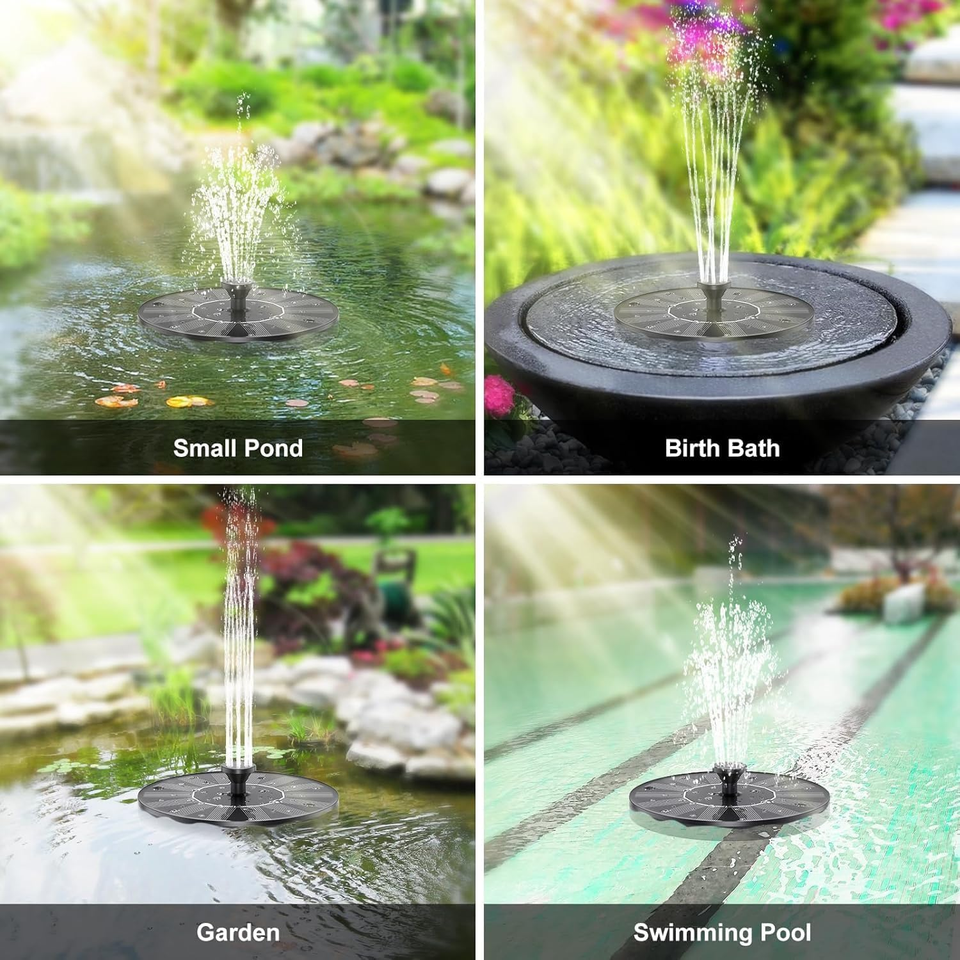 Enlarged Solar Water Fountains (18Cm),Solar Powered Bird Bath Fountain ...