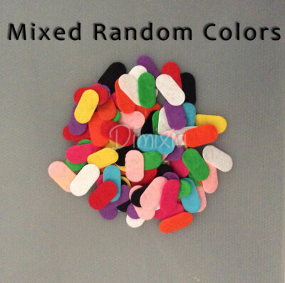 100x Felt Ellipsoid Long Shape Craft Oval Pad Patches Hair Accessories ...