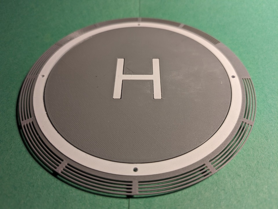 HO 1:87 scale heli pad helicopter landing pad w 4x red blinking LEDs | eBay