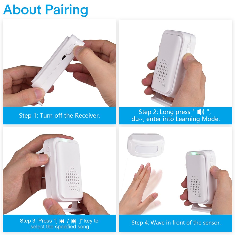 Wireless Driveway Alarm System Long Range PIR Motion Sensor Detection ...