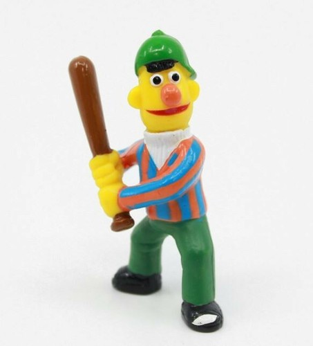 Vintage Sesame Street Applause Bert at bat baseball sealed PVC Figurine ...