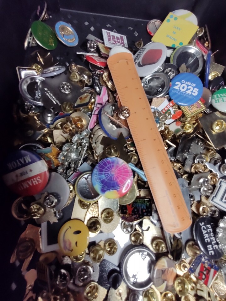 Lot Of Assorted Pins And Pin Back Buttons Pin Lot Collection ZT1 3.5 ...