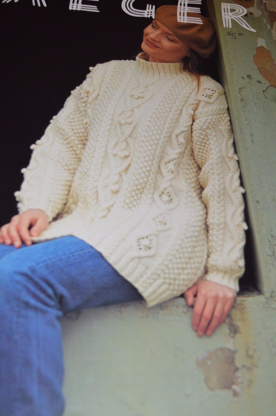 Jaeger Knitting Pattern 5365 Matchmaker Aran Sweater 32-46 | eBay