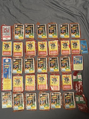 Firecracker Bottle Rocket label lot Thunderbomb,Black Cat, Zebra ...