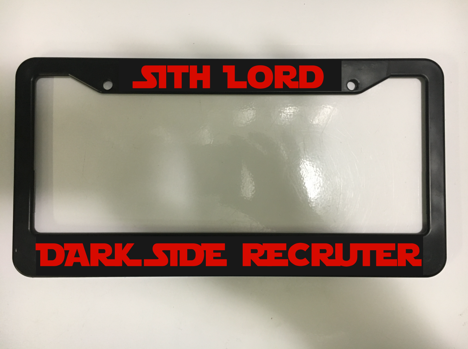 Sith Lord DarkSide Recruiter Star Wars Darth Vader Car License Plate ...