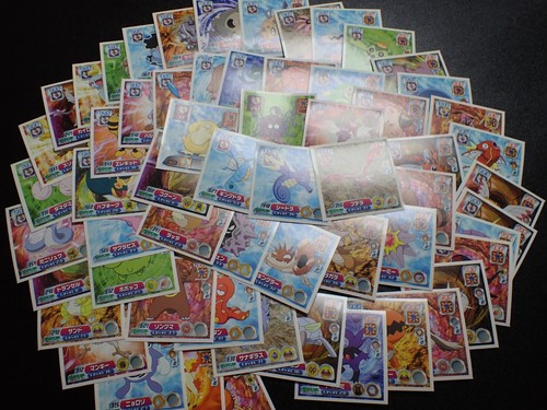 Pokemon Amada ADV Sticker Non Holo x60 Aerodactyl Kingdra Hitmonchan ...